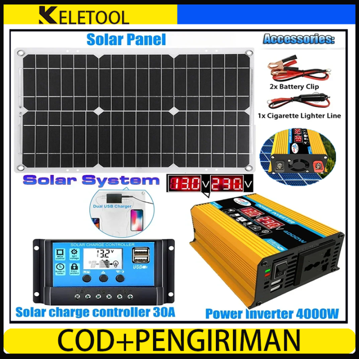 solar inverter Solar Power System 220V/4000W Inverter Kit 30A Solar ...