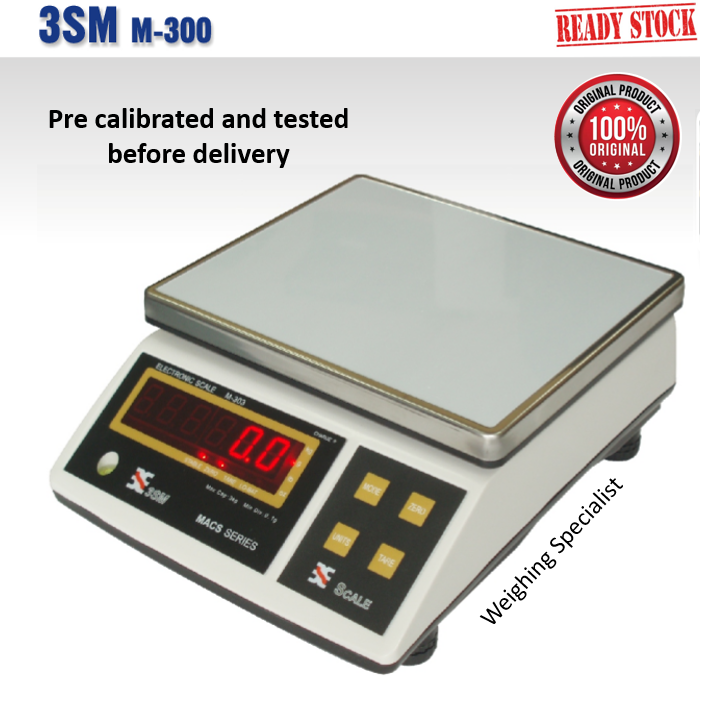 3sm M300 High Precision Scale 6kg X 0 2g 15kg X 0 5g 30kg X 1g