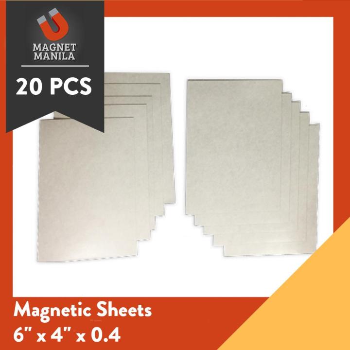 20pcs Magnet Manila 6" x 4" Rubber Magnetic Sheet with Adhesive | Lazada PH