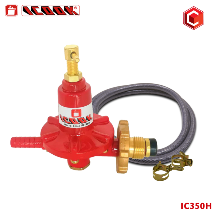 LPG Gas Regulator for High Pressure Gas Stove IC-350 with LPG Hose ...