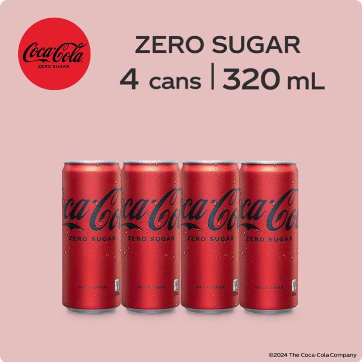 Coca-Cola Zero Sugar 320mL - Pack of 4 | Lazada PH