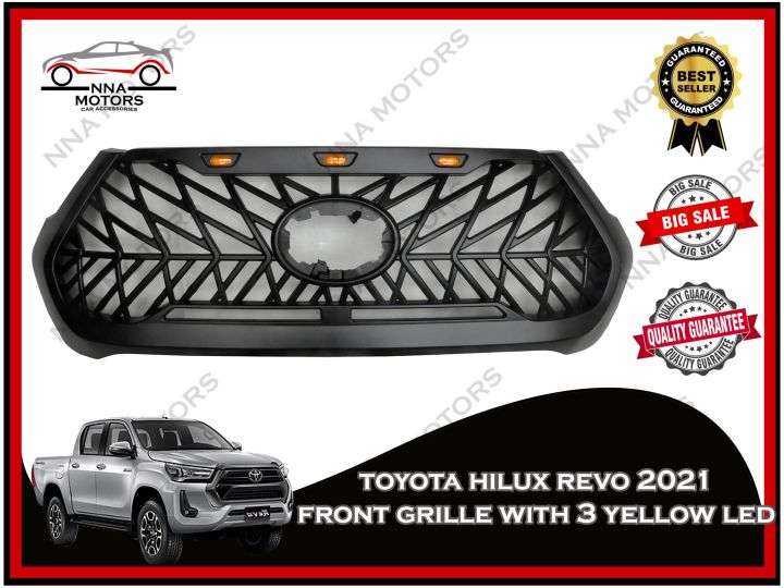 TOYOTA HILUX REVO 2021 Grille Car Grill Guard All Black | Lazada PH
