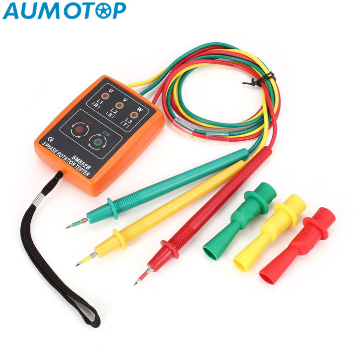 SM852B 3-Phase Rotation Tester Digital Phase Indicator Detector LED ...