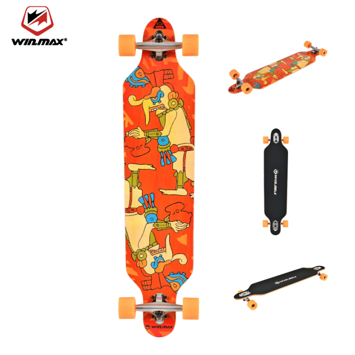 WIN.MAX 7 Ply Maple Wood Cruiser Complete Board with ABEC-11 Bearings ...