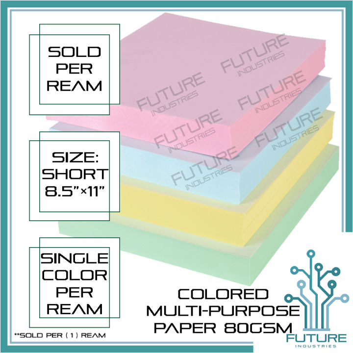 Bond 24 Colored Paper Multi-Purpose Colored Paper Multipurpose Colored ...