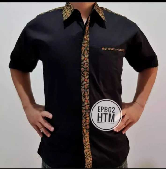 Seragam Kerja Kombinasi Batik WARNA HITAM, Seragam Kerja, Baju ...