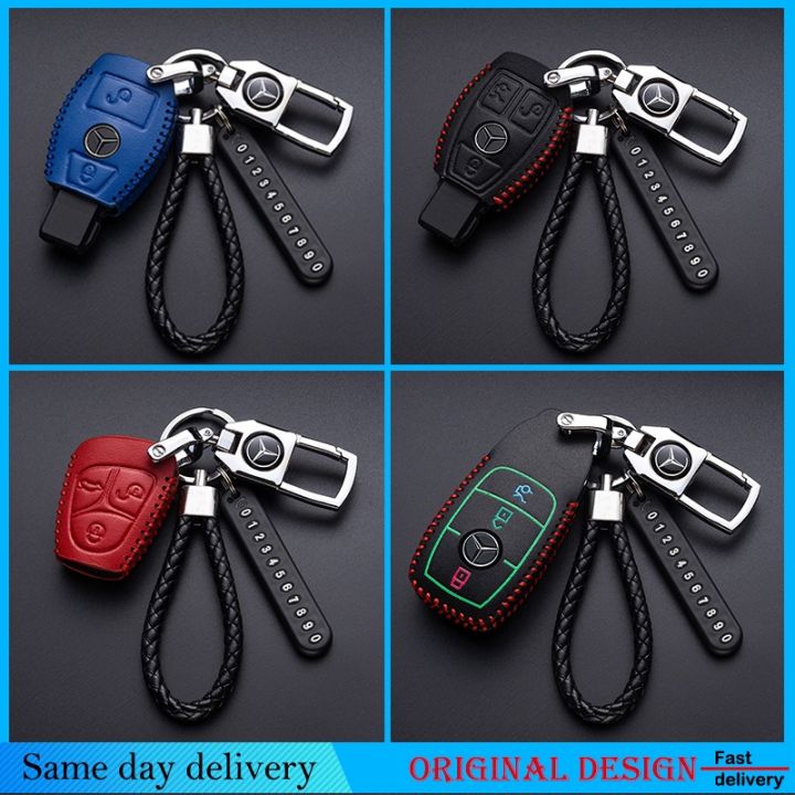 Mercedes Benz W203 W210 W211 W124 Leather Car Key case cover | Lazada