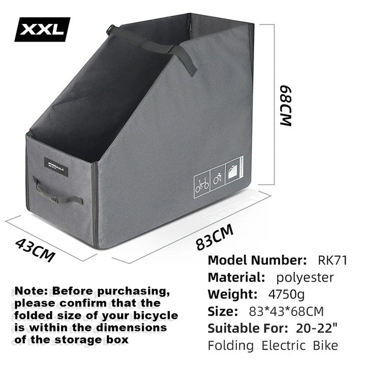 Rhinowalk Folding Bike Storage Box For Brompton 16"-22" Folding Bike ...