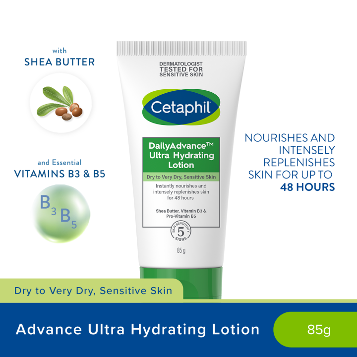 Cetaphil Daily Advance Ultra Hydrating Lotion 85g with Shea Butter ...