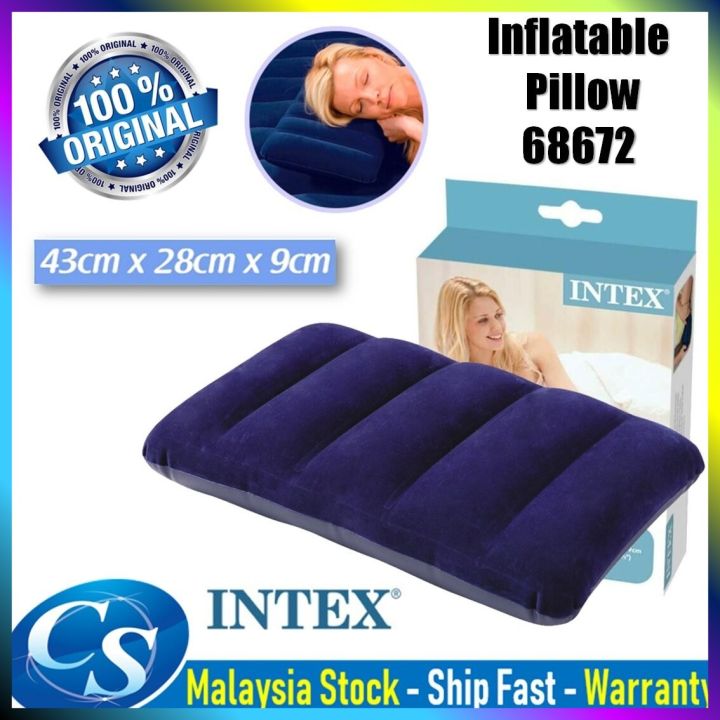 CS Mall : Intex Pillow 68672 Inflatable Foldable Travel Air Pillow For ...
