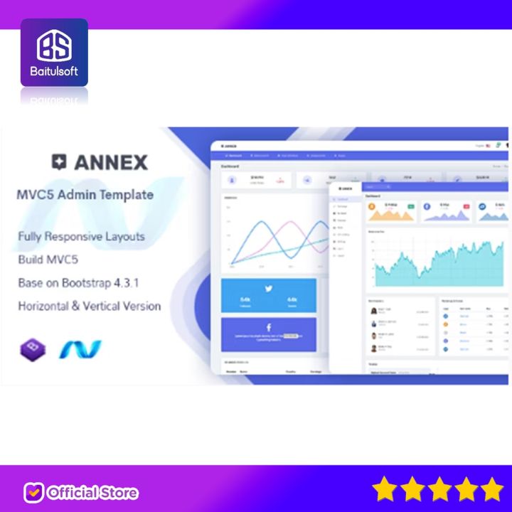ANNEX - MVC5 ADMIN & DASHBOARD TEMPLATE BY BAITULSOFT | Lazada Indonesia