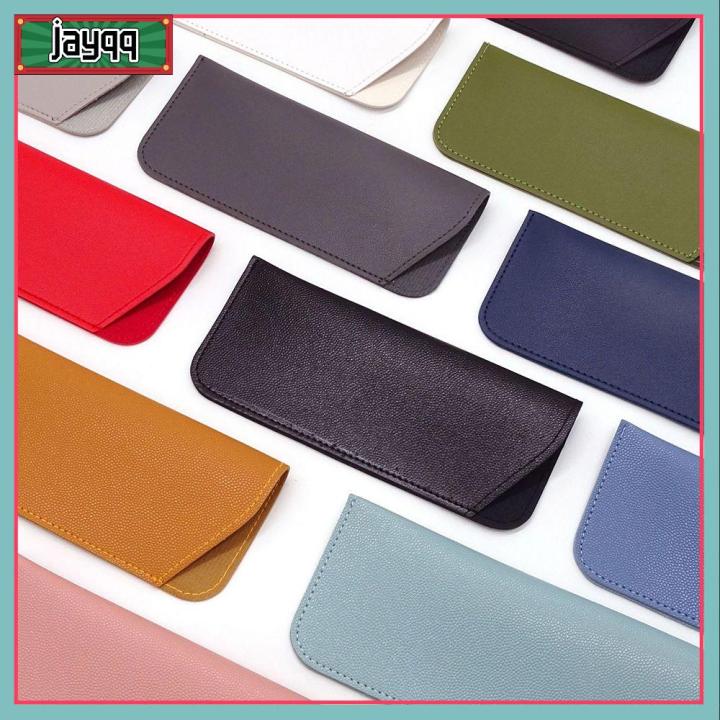 JAYQQ แฟชั่นแบบพกพาแว่นกันแดดนุ่มหนัง PU แว่นตาป้องกันแว่นอ่านหนังสือกระเป๋าแว่นตากรณีแว่นตาแขน ...