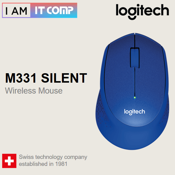 Logitech M331 Silent Plus Wireless Mouse - Blue | Lazada