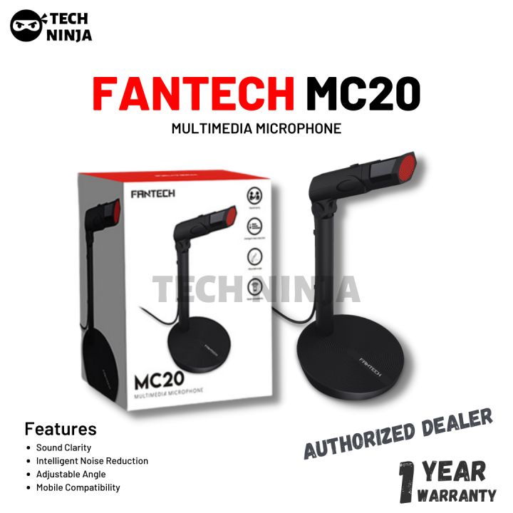 Fantech MC20 Multimedia Microphone, Multi-Platform Mic for PC, Laptop ...