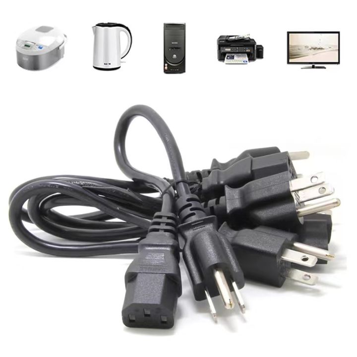 Universal Power Cord 3 Pin Plug 1.5m CPU Power Cord US Plug for PC ...