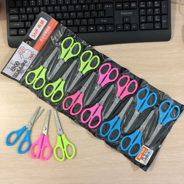 12pcs Assorted Scissors School Supplies Stationery Paper Scissors ...
