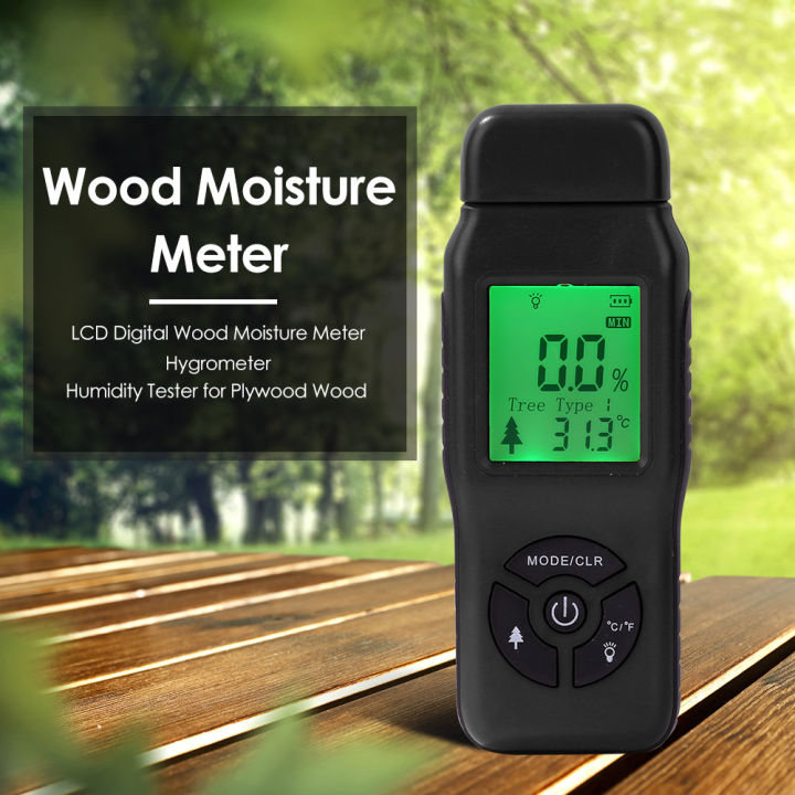 Yieryi Digital Wood Moisture Meter Humidity Tester Timber Damp Detector ...