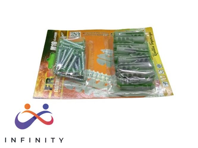 INF Fisher + Skrup FRT S10 Sekrup Viser Piser Fiser Nylon S-10 M10 M-10 | Lazada Indonesia