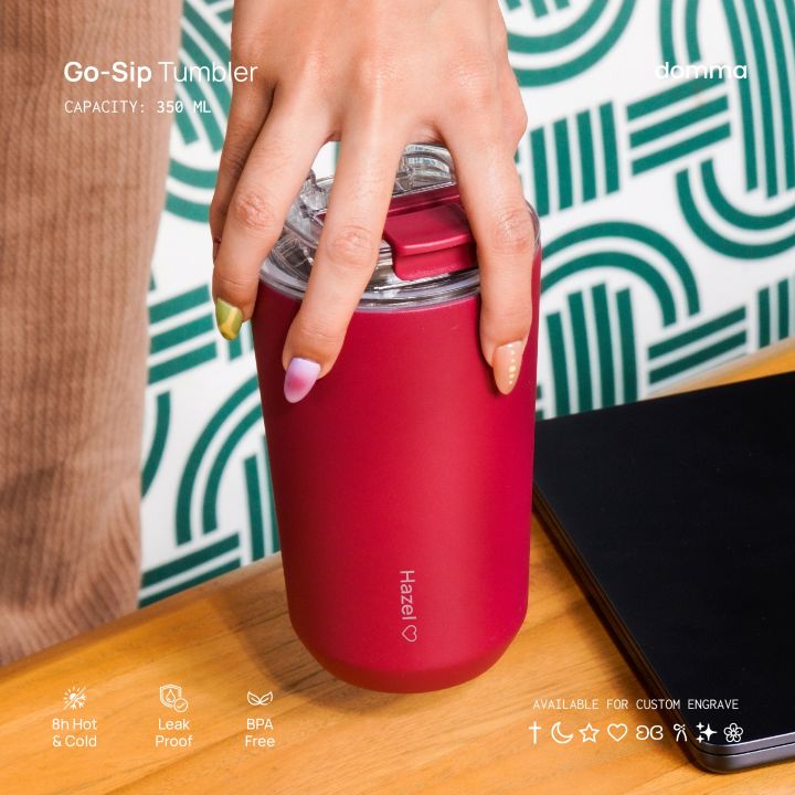 [Domma] Custom Engrave - 350 ml Go-Sip Tumbler Double Wall Stainless ...