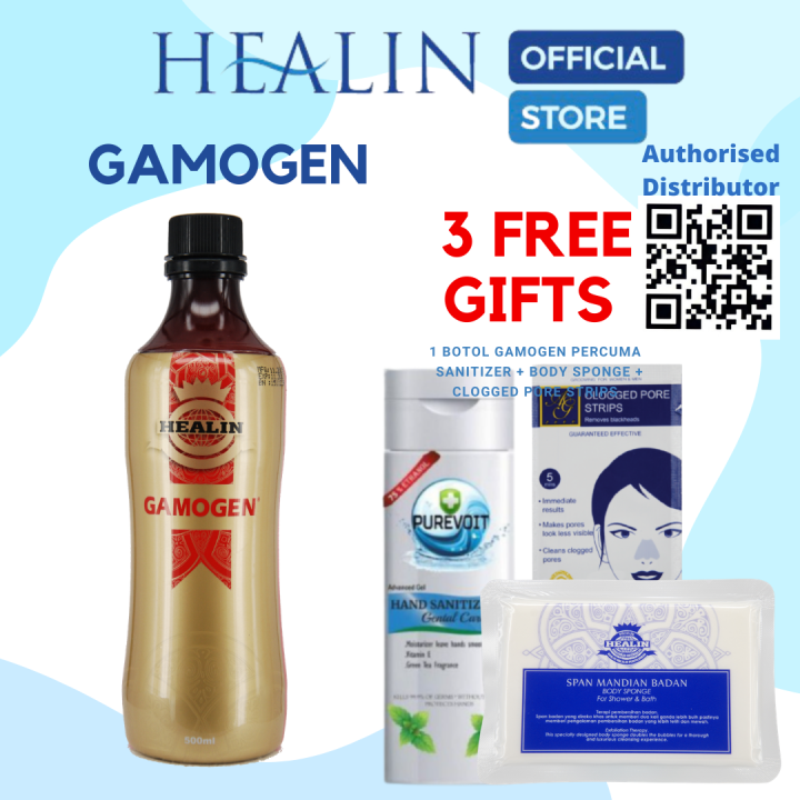 HEALIN GAMOGEN SET 3 BOTOL FREE 5 GIFTS [LUKANO + 4 gifts] | Lazada