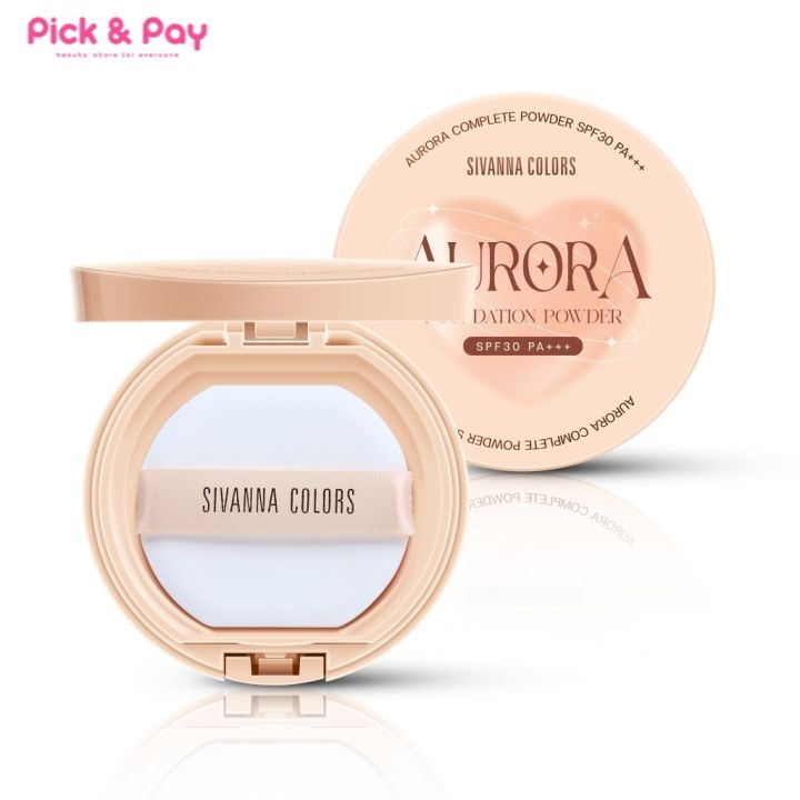 Sivanna Colors Aurora Foundation Powder SPF30 PA+++ แป้งพัฟ ผสมรองพื้น ...