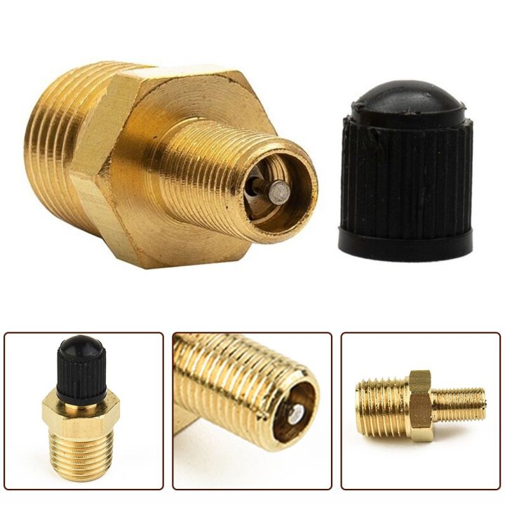 1/4" NPT Brass Air Tank Fill Valve Solid Nickel Plated Brass Air ...