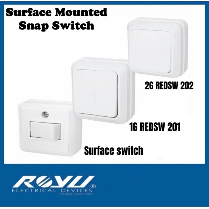 Original Royu Surface Switch Single/Double Surface Mounted Snap Wide ...