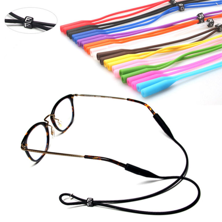 【With Buckle】Candy Color Elastic Silicone Eyeglasses Straps Sunglasses ...