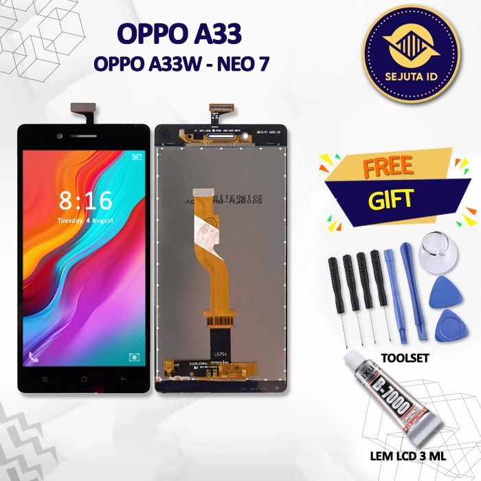 LCD FOR OPPO A33 / A33W / NEO 7 ORIGINAL FULLSET FREE TOOLSET + LEM ...