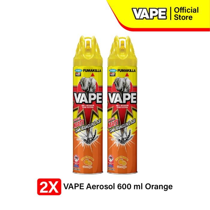Fumakilla Vape Aerosol Obat Nyamuk Kecoa Orange 600ml (ISI 2) | Lazada ...