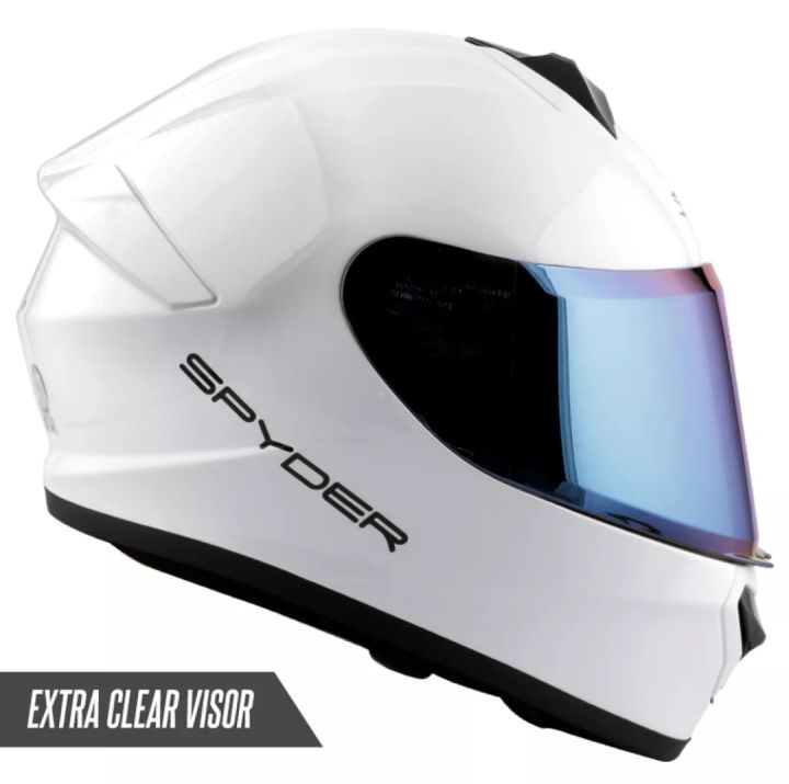 SPYDER SPIKE FULL FACE PEARL WHITE FULL FACE HELMET | Lazada PH