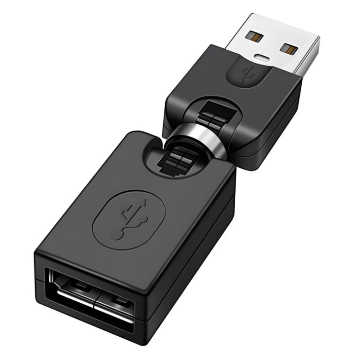 GO Auto-Black USB 2.0 Male To USB Female 360 Degree Rotation Angle ...
