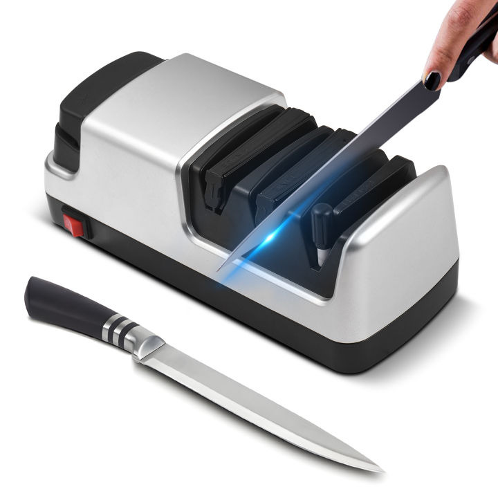 Electric Knife Sharpener 4 in 1 Kitchen Knives Sharpening System with ...