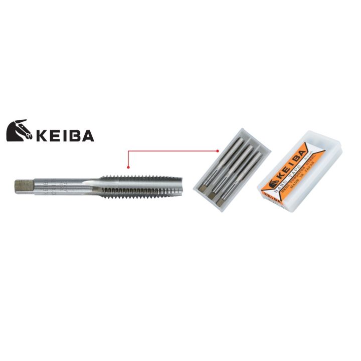KEIBA ต๊าฟตัวผู้ 3ชุด ดอกต๊าปมือเกลียว 3ตัวชุด ต๊าปมือ hand tap KEIBA SKS2 ขนาด 2.0-12.0 มิล ...