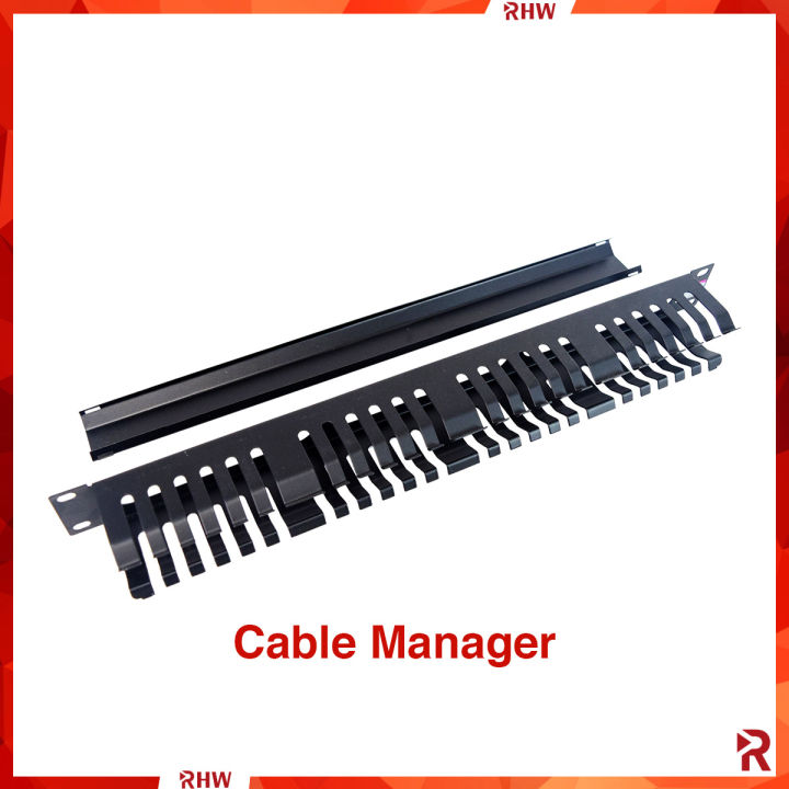 1U Cable Manager for Server Cabinet 12│24│48 Ports Metal Cable ...