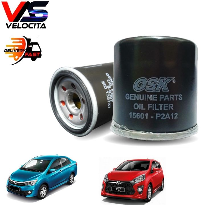 OSK OIL FILTER PERODUA BEZZA AXIA TOYOTA AVANZA, NEW MYVI DUAL VVTi ...