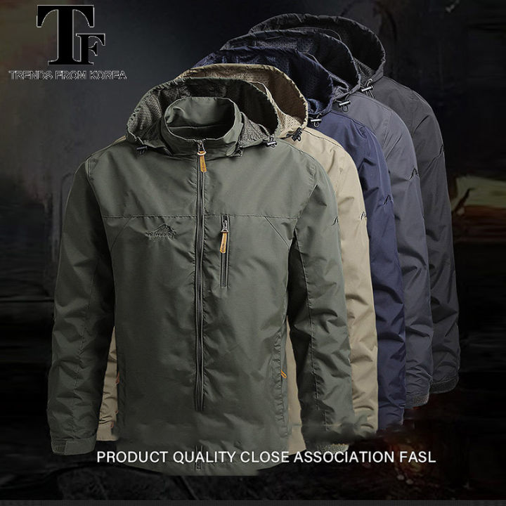 TF Men's Hooded Waterproof Jacket，windbreaker men waterproof ...