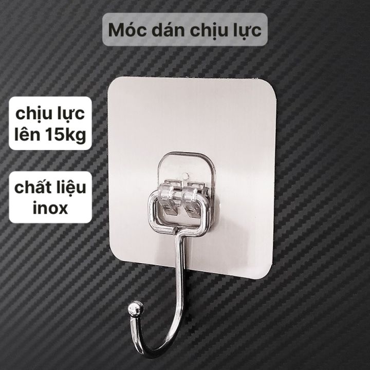 Móc Inox Dán Tường Chịu Lực 15KG Móc Treo Đồ Nặng Dán Tường Chất Lượng ...