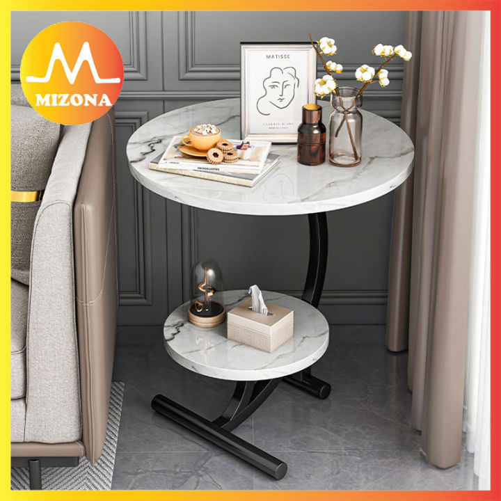 MIZONA Sofa Side Cabinet Simple Bedside Coffee Table Light Luxury ...