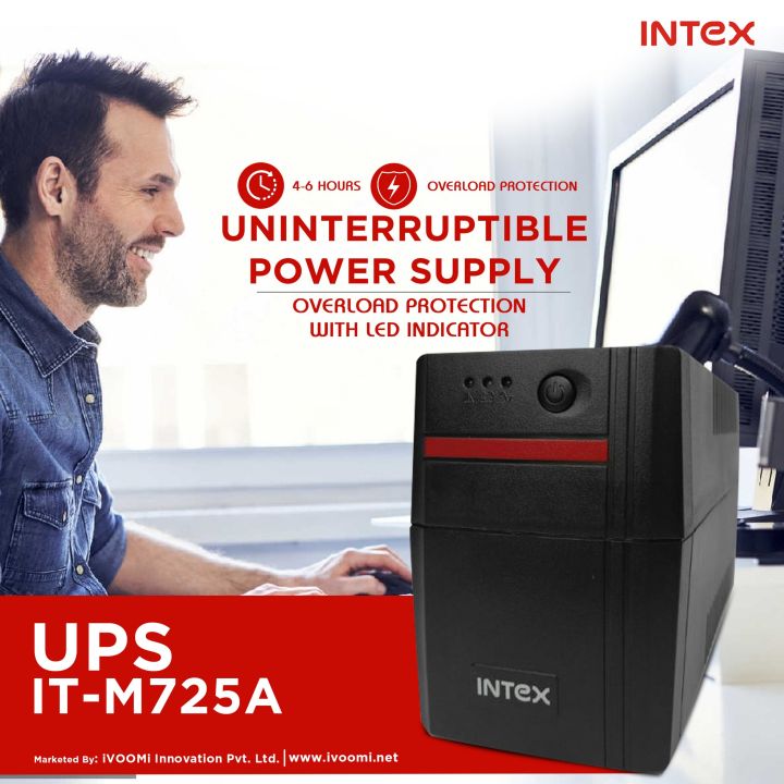 INTEX UPS 650VA UPS 390W 2 SOCKET HIGH QUALITY - dented box but brand ...