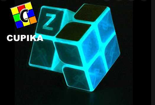 Rubik 2x2 2x2x2 ZCUBE Glow In the Dark Biru viral unik LUMINOUS ...