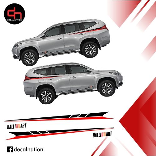 Mitsubishi Montero sport Linear Decal Cut Out vinyl sticker red and ...