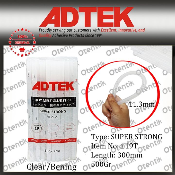 ADTEK - GLU STIK BESAR BENING - ISI REFILL LEM TEMBAK BAKAR 11.3MM X ...