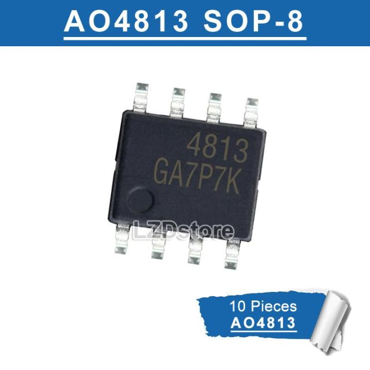 10ชิ้น AO4813 SOP-8 A04813 SOP8 4813 SOP SMD 30V 7.1A MOSFET P-Channel คู่ | Lazada.co.th