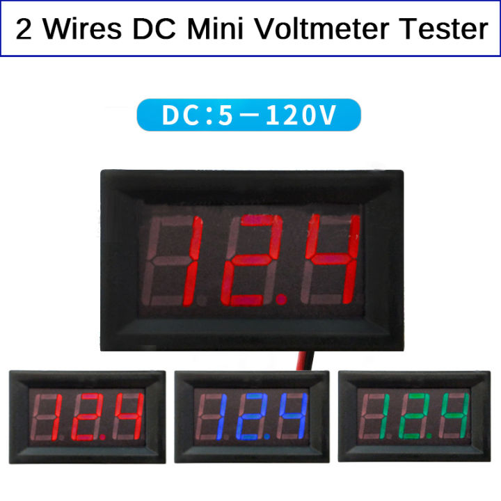 DC 5-120V 0.56 inch mini voltmeter tester digital voltage test battery ...