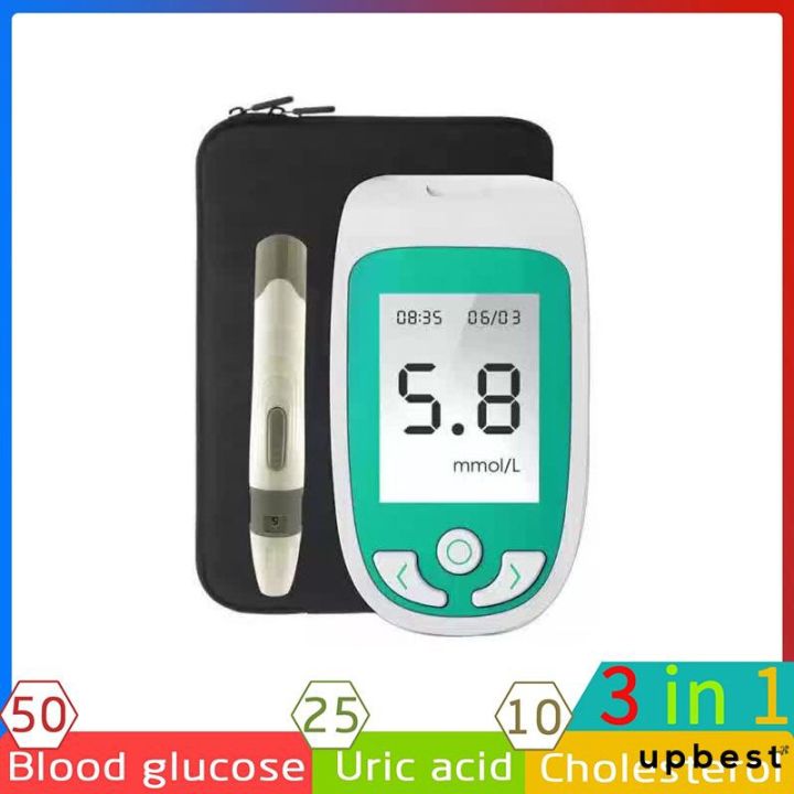 3in1 Multifunction Cholesterol Uric acid Blood glucose meter glucometer ...