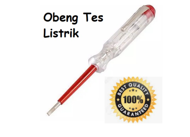 Obeng tespen test pen listrik merah lampu testpen Kelistrikan | Lazada ...