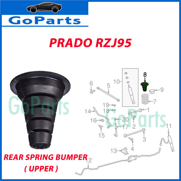 TOYOTA PRADO RZJ95 KZJ95 REAR SPRING BUMPER MOUNTING UPPER 1PC | Lazada