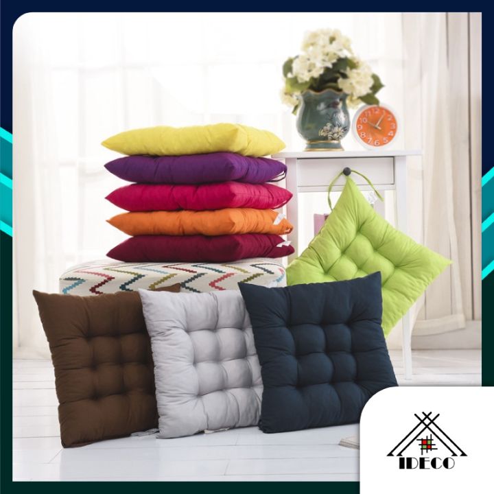 iDECO Soft Square Cushion Pillow for Chair Car Seat Kusyen Bantal ...