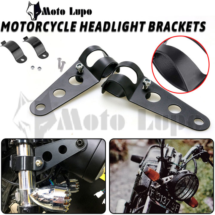 Moto Lupo Motorcycle Headlight Mount Bracket Head Light Lamp Universal ...